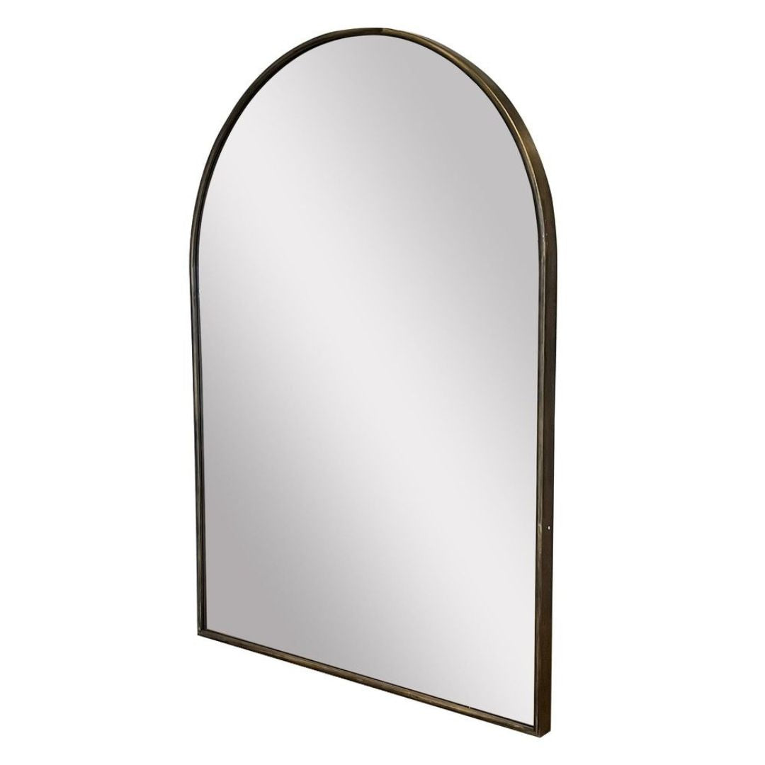 Vivienne Arched Brass Wall Mirror – Mirror City