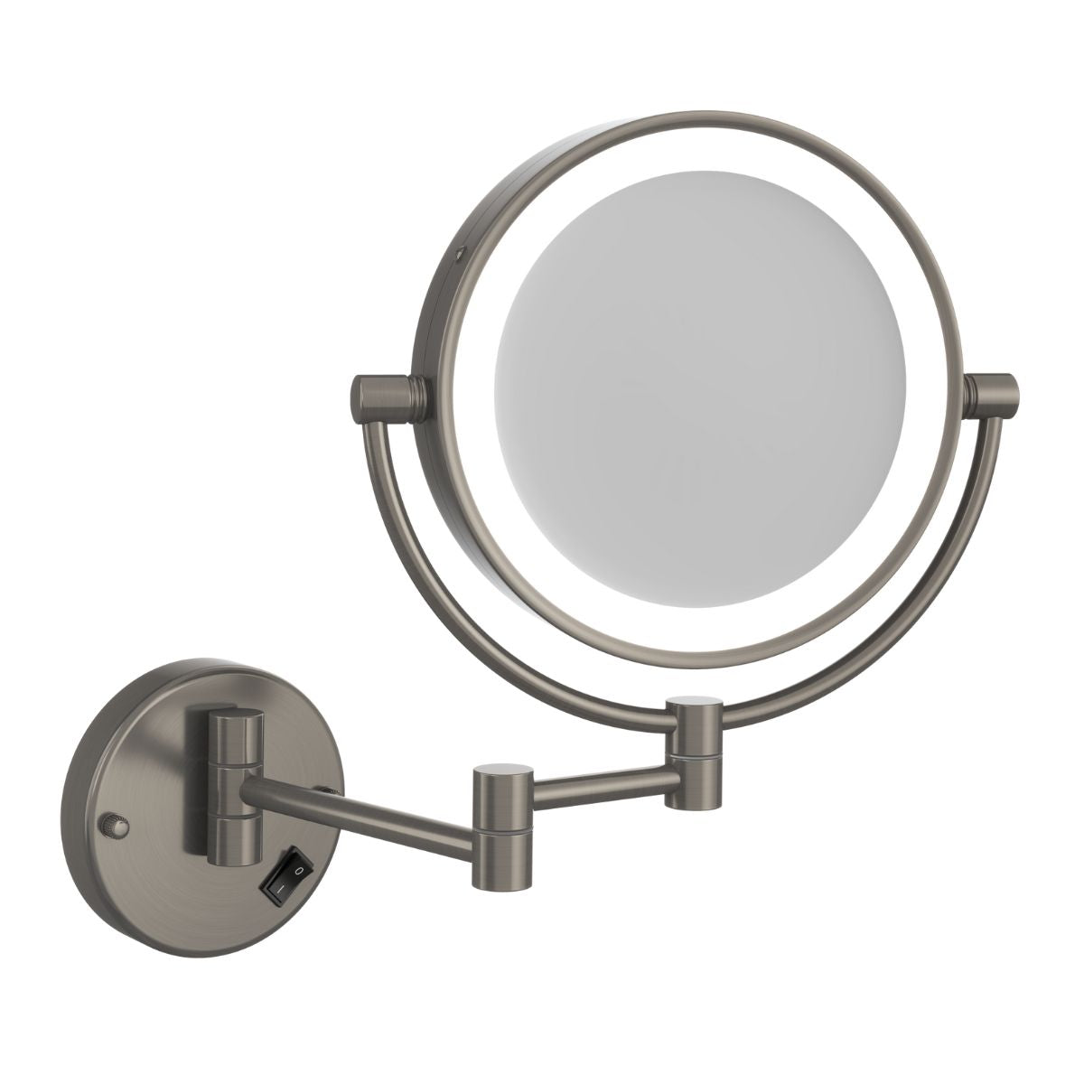 Ablaze Brushed Nickel 1x & 5x Magnification Shaving Mirror with LED ...