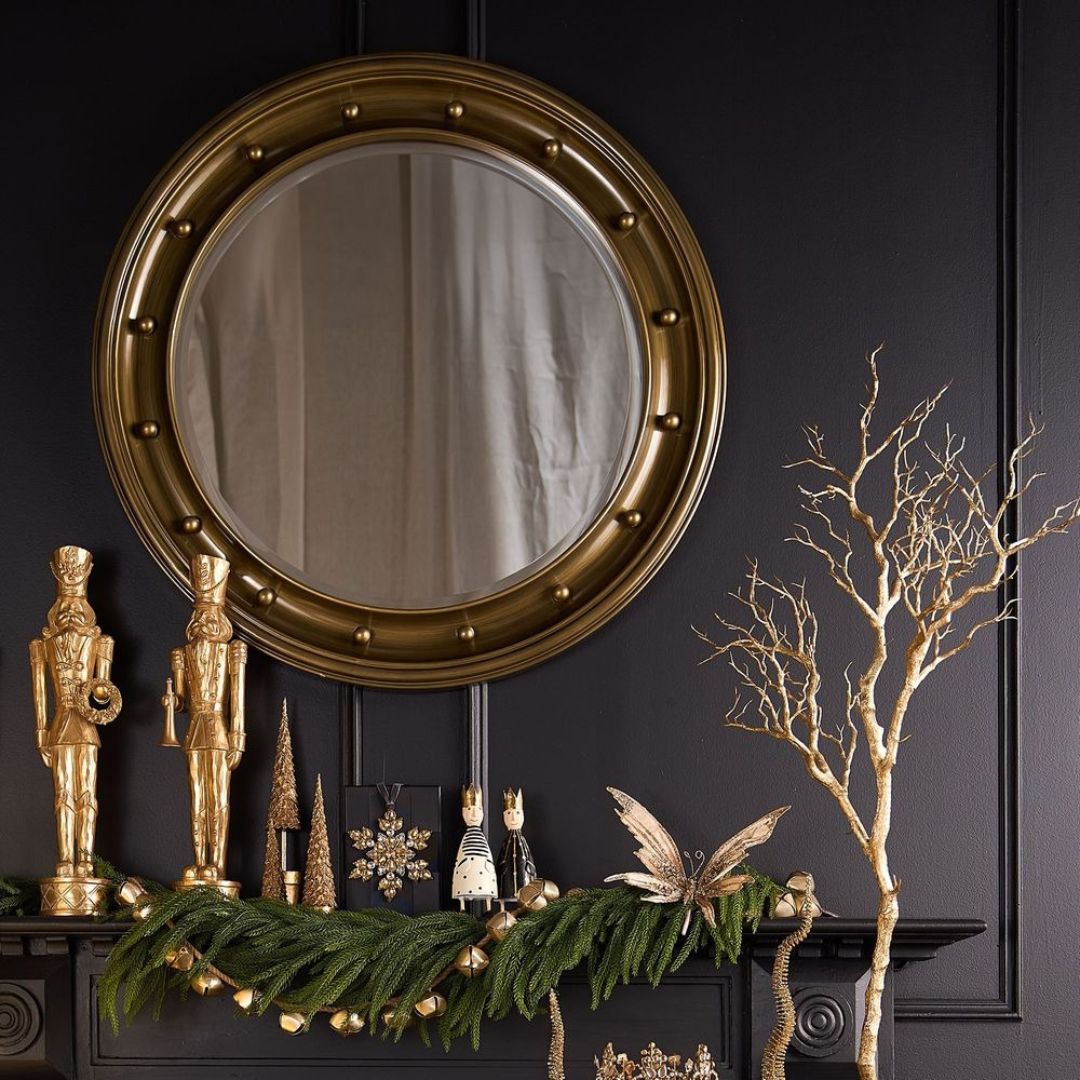 Clint Round Wall Mirror Gold – Mirror City