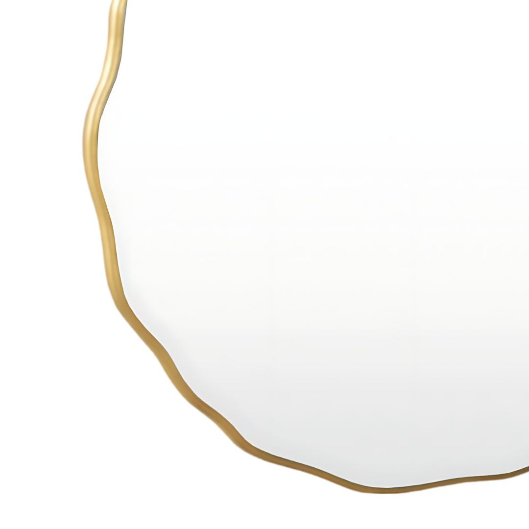 Shelby Wave Gold Round Wall Mirror – Mirror City