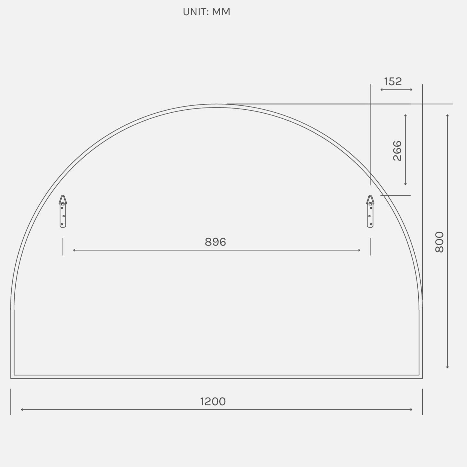 Apsel Arch Satin Brass Wall Mirror | 120 x 210 CM | Mirror City