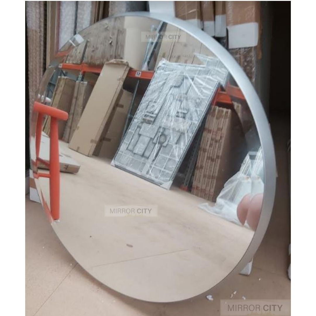 Elipse Silver Edge Round Wall Mirror | Mirror City