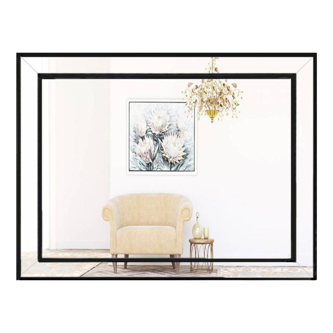 Luke Large Black Wall Mirror | Mirror City
